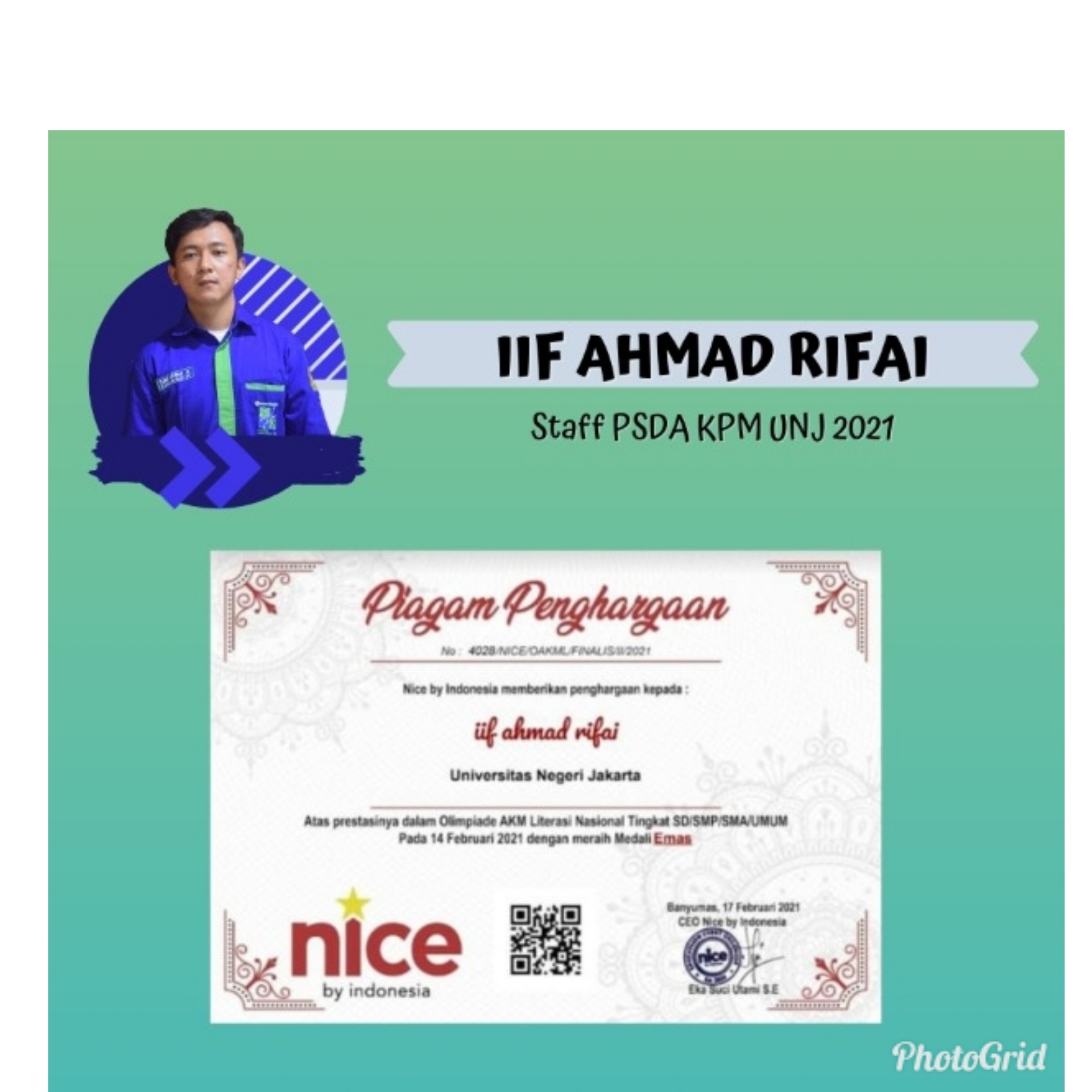 Tampil Optimal, Iif Ahmad Rifai Raih Medali Emas Olimpiade ASM - Suara ...